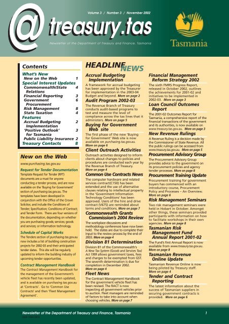 21604 - Newsletter - Department of Treasury and Finance