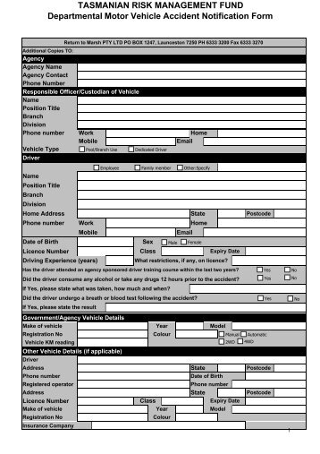 Accident Notification Form - InsuranceInfo