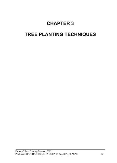 FARMERS' TREE PLANTING MANUAL