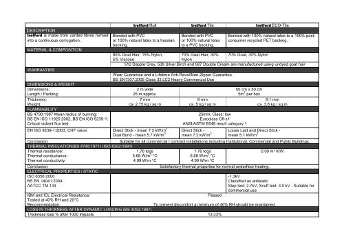 Download Technical Specification in PDF format - Tretford