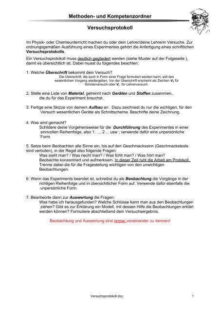 Versuchsprotokoll