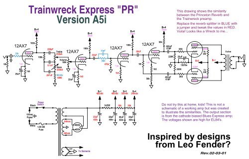 Trainwreck Express "PR" Version A5i - The Blue Guitar