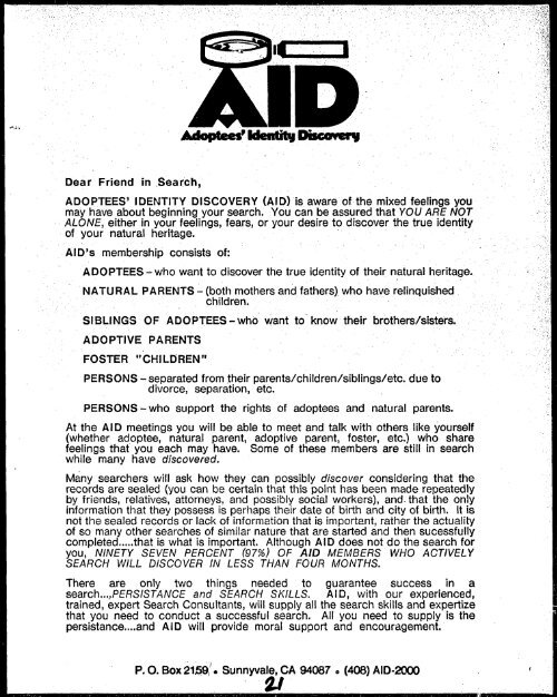 Adoptees Identity Discovery - triadoption