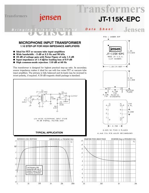 JT-115K-EPC - Jensen Transformers