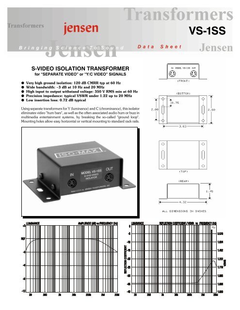 full pdf datasheet - Jensen Transformers