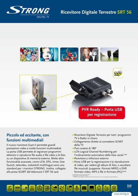 Ricevitore Digitale Terrestre SRT 56 - STRONG Digital TV