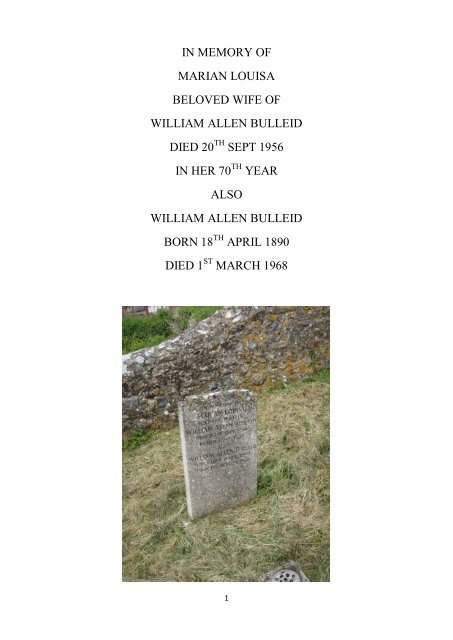Gravestones with images - Branscombe Project