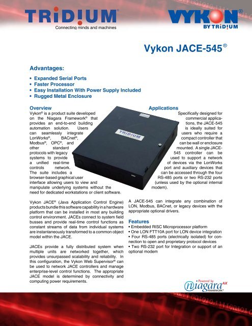 Vykon JACE-545® - Tridium