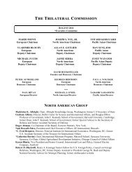 North American Membership List. - Trilateral Commission