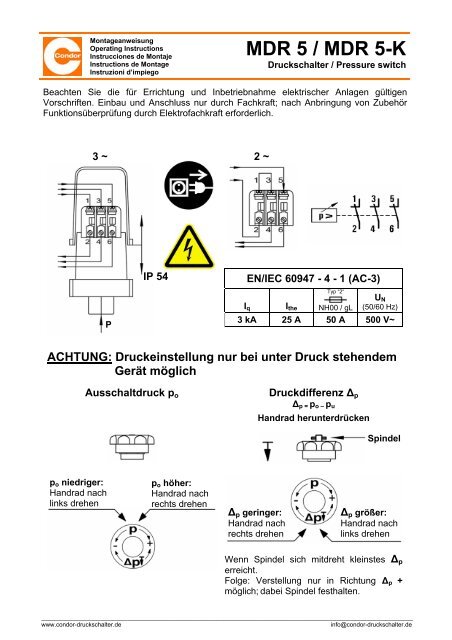 Condor MDR 5 und 5K *P - Trinkwasseraufbereitung Wasser ...