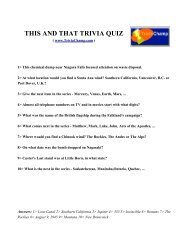 To Print This Quiz - Trivia Champ