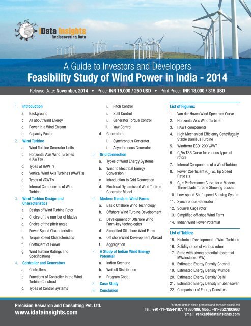 Feasibility Study of Wind Power in India - 2014