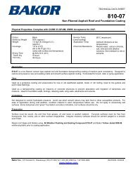 Bakor 110-14 Vapor Barrier Coating Data Sheet - Brock White