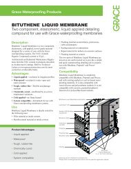 bituthene® 3000 and bituthene low temperature - Grace ...