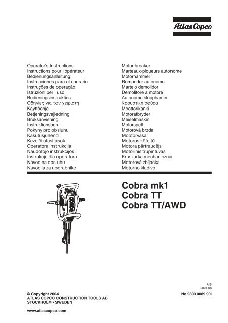 Cobra mk1 Cobra TT Cobra TT/AWD