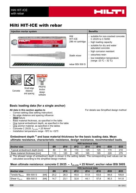 Hilti HIT-ICE with rebar - Motek