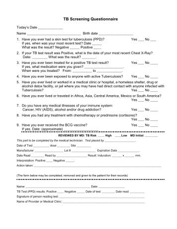 PRE - EXERCISE HEALTH SCREEN QUESTIONNAIRE