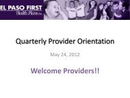 Texas Health Steps Periodicity Schedule