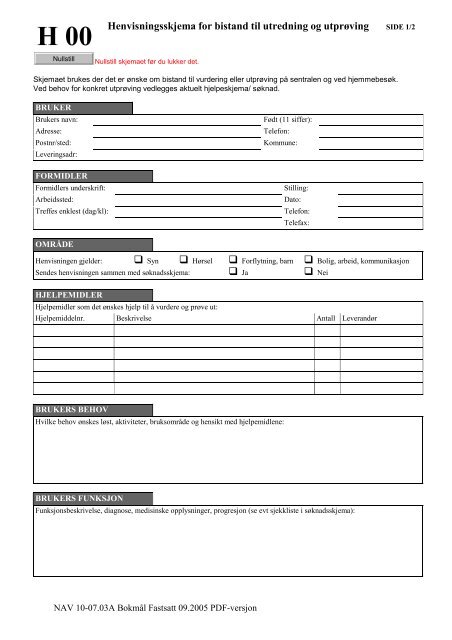 NAV 10-07.03 AH 00 - Helseetaten