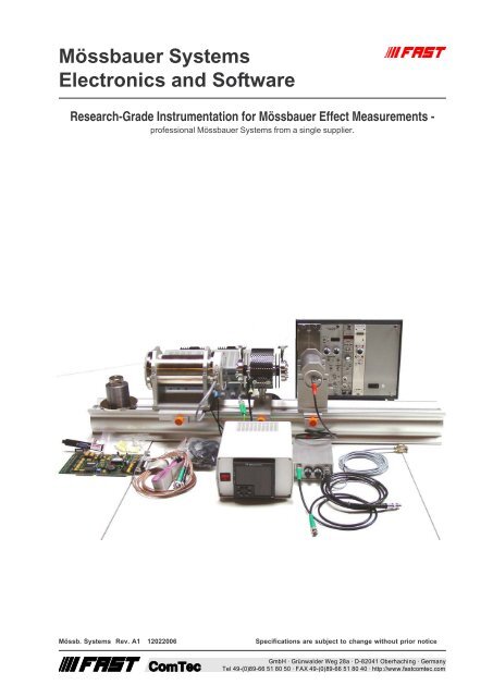 Mössbauer Systems Electronics and Software - FAST Comtec