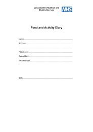 4-Day Food Record Chart - LNDS