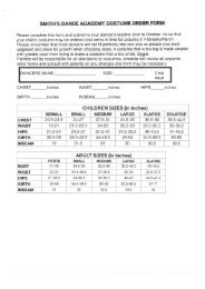 Costume Measurement Form - Clover
