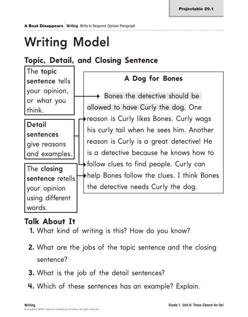 Writing A Paragraph Lesson Plan