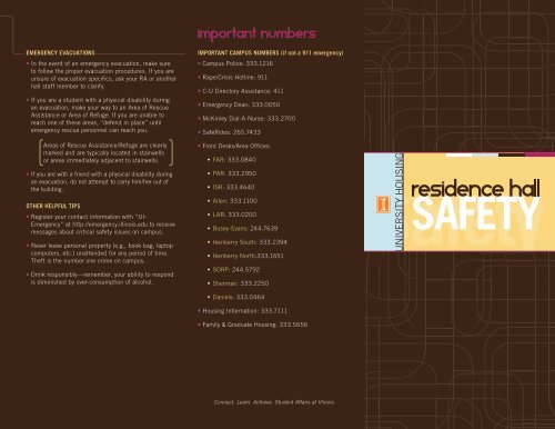 Residence Hall Safety Brochure