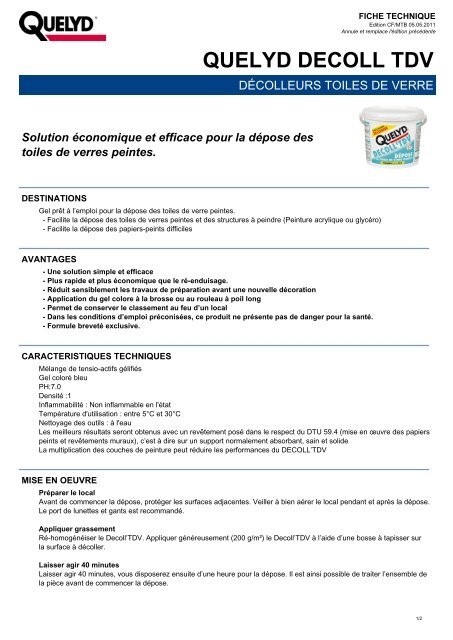 Fiche Technique Peintre Sur Mobilier MDNT