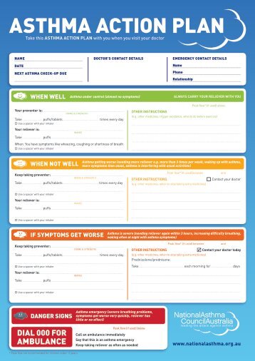 Gina Asthma Action Plan