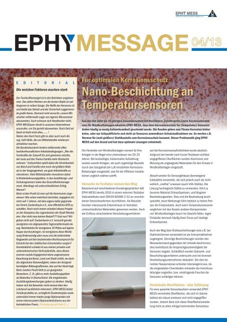 Nano-Beschichtung an Temperatursensoren - Ephy Mess