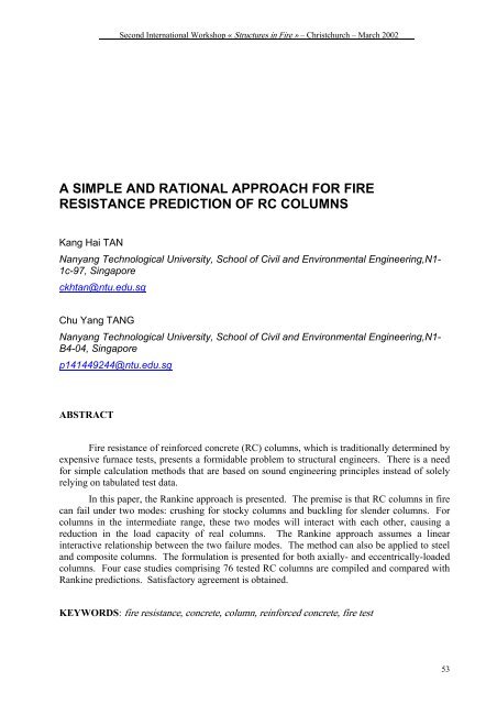 a simple and rational approach for fire resistance prediction of rc ...