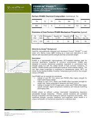FerriumÂ® C61 Technical Data Sheet - QuesTek Innovations LLC
