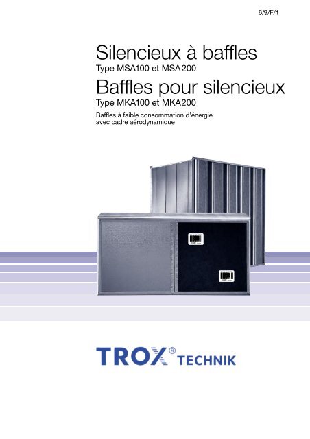 Brochure technique Type MSA et MKA - TROX