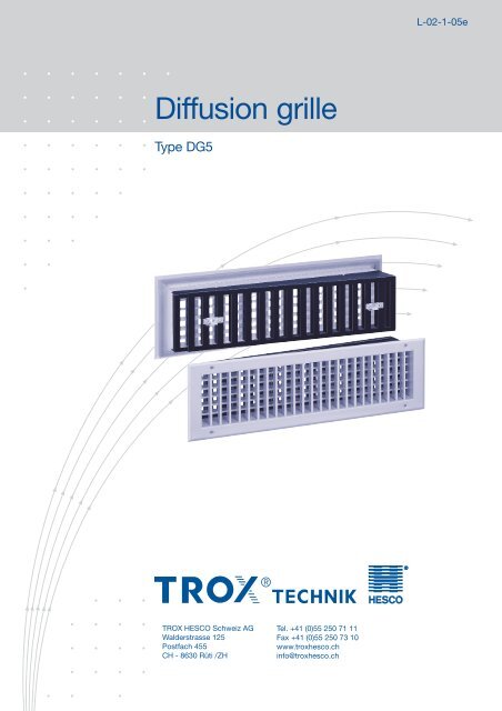 Diffusion grille type DG5 - TROX