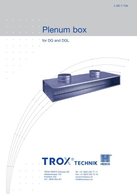 Plenum box for DG and DGL - TROX HESCO Schweiz AG