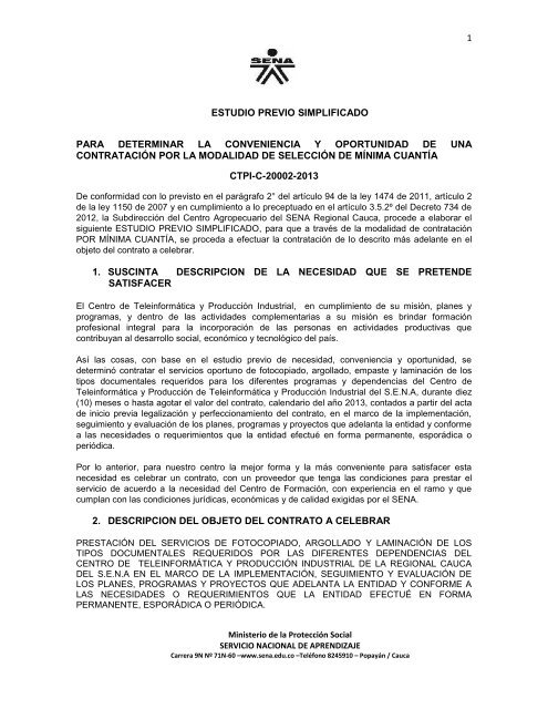 documento adicional - Sena