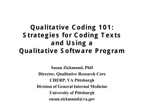 Qualitative Coding 101: Strategies for Coding Texts and Using a ...