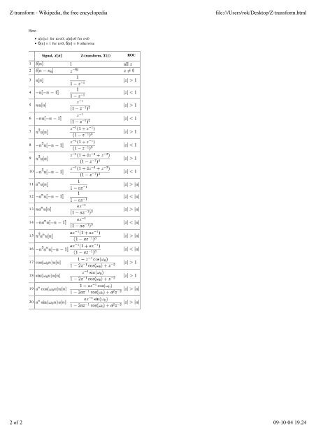 Z-transform - Wikipedia, the free encyclopedia
