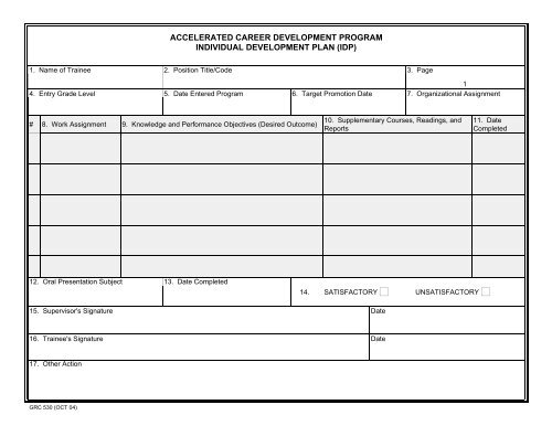 accelerated career development program individual ... - NASA
