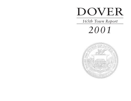 Dover 2001 for PDF - The Town of Dover