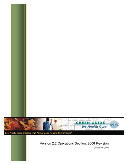 Operations - Green Guide for Health Care