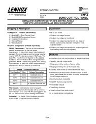 Harmony III Zoning System Installation Manual - Lennox