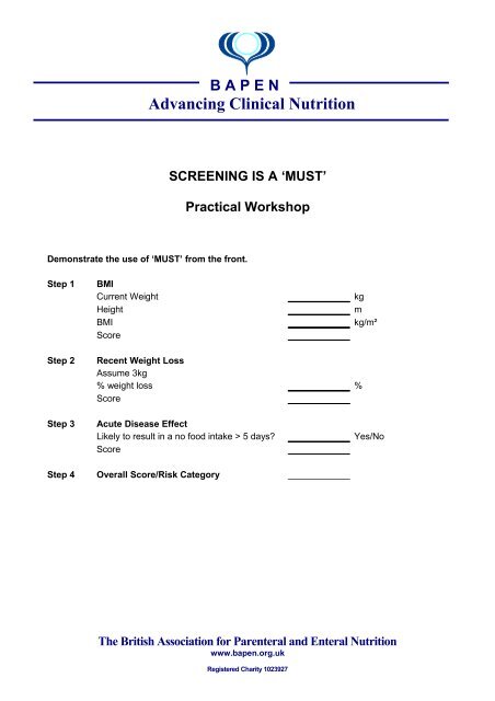 Practical Workshop (PDF) - BAPEN