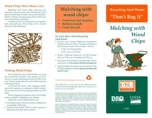 Mulching with Wood Chips - OSU Fact Sheets - Oklahoma State ...