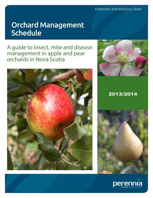 Orchard Management Schedule 2013-2014 - Perennia