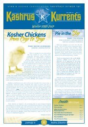 STAR-K KOSHER CERTIFICATION