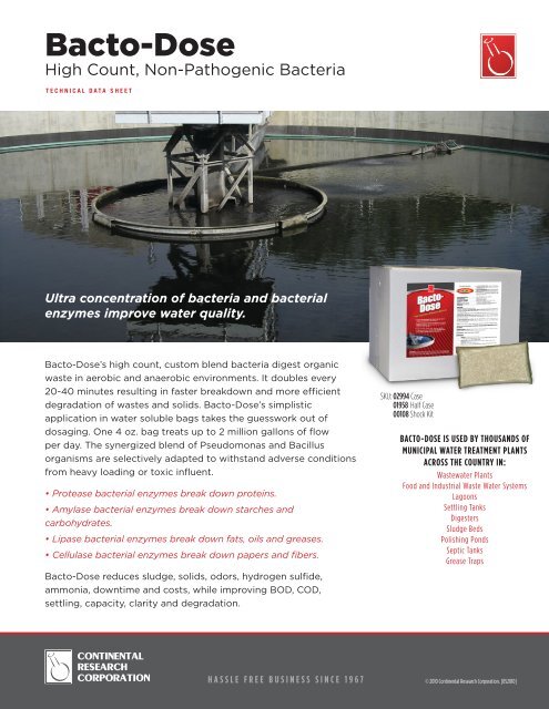 Bacto-Dose - Continental Research Corporation