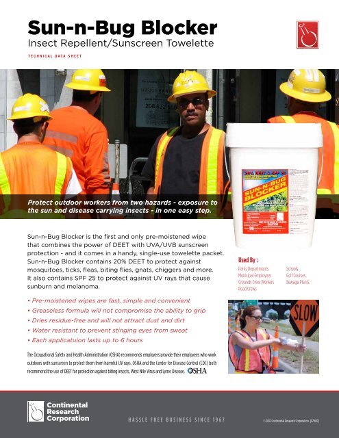 Sun-n-Bug Blocker - Continental Research Corporation