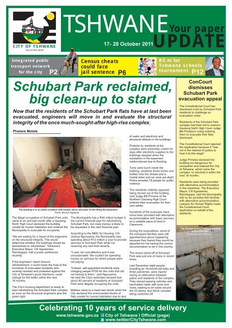 Tshwane Update edition 9 - City of Tshwane Metropolitan Municipality